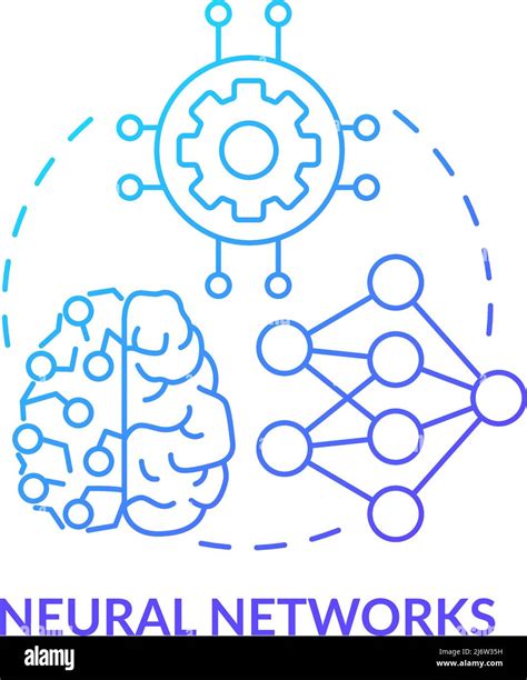 Neural Networks Blue Gradient Concept Icon Stock Vector Image And Art Alamy