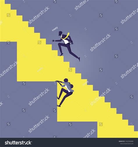 Business Gender Inequality Vector Concept Businessman Stock Vector