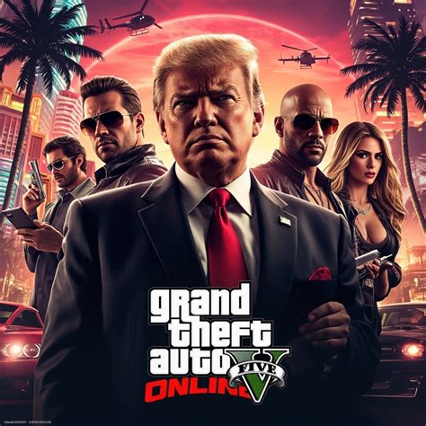 Donald Trump Dominates Cinematic Gta 6 Poster Splitshire