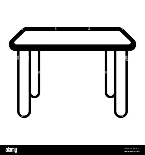 Black Vector Table Icon On White Background Stock Vector Image And Art