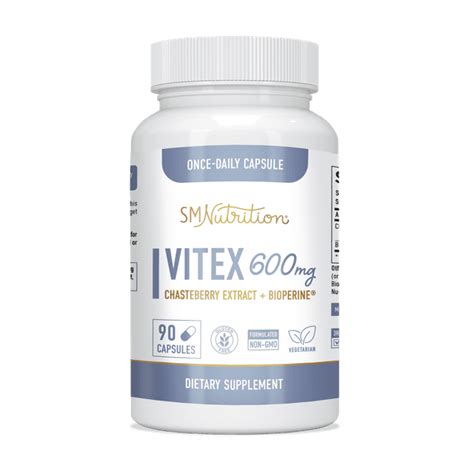 Sm Nutrition Vitex Chasteberry Capsules 600mg Hormone Balance
