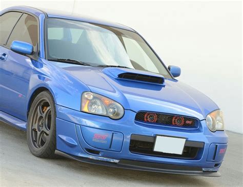 Aero D Autos 03 05 Blobeye STi V Limited Front Splitter Lip Spoiler PU Plastic Black