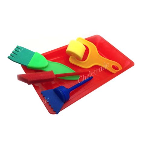 Sponge Brush With Tray Set