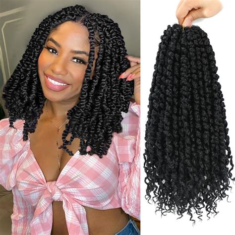 9 Packs 10 Inch Pre Twisted Passion Twist Crochet Hair Bohemian Short