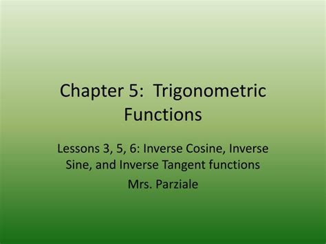 Ppt Chapter 5 Trigonometric Functions Powerpoint Presentation Free