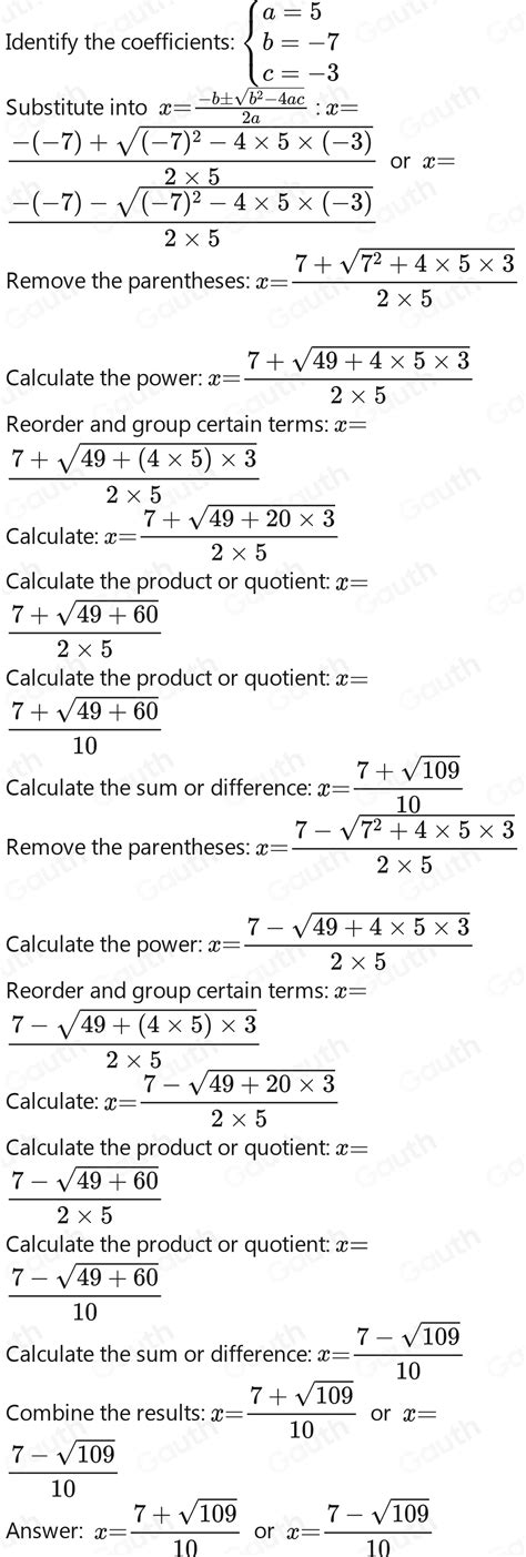 Solved If A And β Are The Roots Of 5x 2 7x 3 0 Form The Equations Whose Roots Are A 1 Beta An