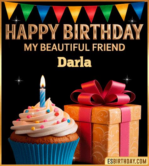 Happy Birthday Darla  🎂 Animated Images Wishes And Music 【27 S】