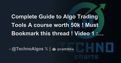Complete Guide To Algo Trading Tools A Course Worth 50k Must Bookmark
