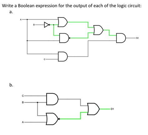 Solved Write A Boolean Expression For The Output Of Each Of Chegg Com