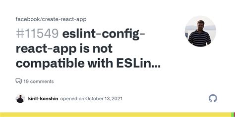 eslint config react app is not compatible with eslint 8 · issue 11549