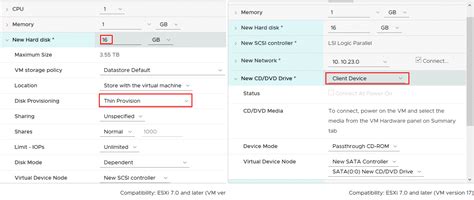 Creating A New VM In VMware VSphere Client 7