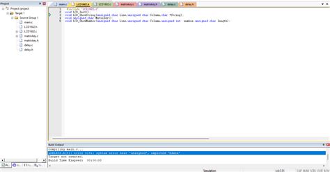 Lcd1602h4 Error C141 Syntax Error Near Unsigned Expected Hdata