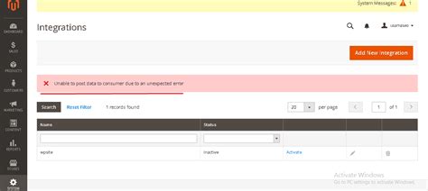 Unable To Post Data To Consumer Due To An Unexpect Magento Forums
