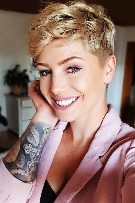 Assymetrical Curly Pixie Undercut Assymetrical Curly Pixie Undercut
