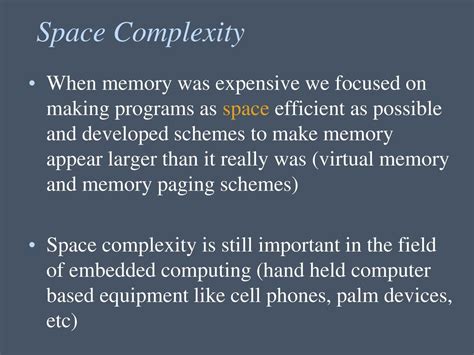 Complexity In Examining Algorithm Efficiency We Must Understand The