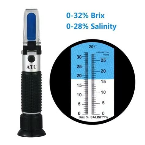 Refractometer Salt Salinity Brixrefraktometer Alat Ukur Garam And Gula