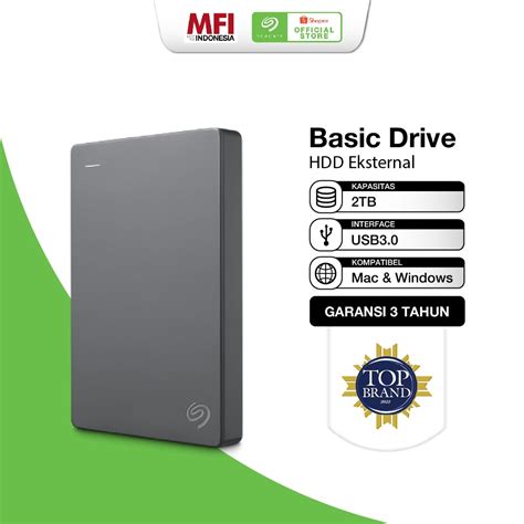 Jual Seagate Basic Portable HDD Hardisk Eksternal 2TB USB3 0 Shopee Indonesia