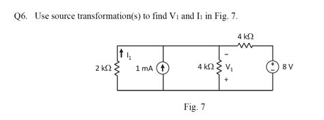 solved q6 use source transformation s to find vi and ii in