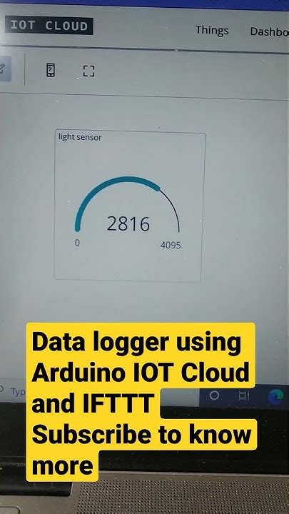 Data Logger Using Arduino Iot Cloud And Ifttt How To Make Data Logger