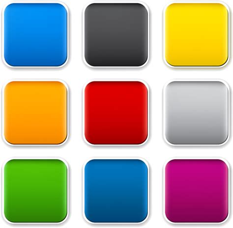 App Button Icons Colored Vector Set 11 Free Download