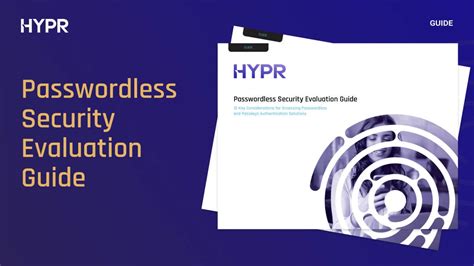 Hypr Passwordless Security Evaluation Guide