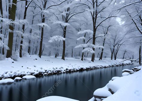 눈 덮인 숲 겨울의 자연 경관 겨울 자연 눈 배경 일러스트 및 사진 무료 다운로드 Pngtree