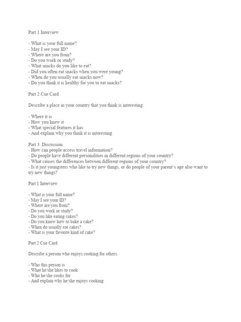 Part 1 Interview Pdf