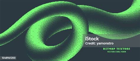8bit Pixel Art Style Bitmap Tekstur Curl Form Vektor Latar Belakang