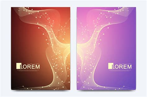 보고서 및 의료 브로셔 디자인 전단지 인쇄 프리젠 테이션을위한 전단지를위한 현대 건강 관리 커버 템플릿 디자인 Dna 나선 Dna 가닥 분자 또는 원자 뉴런 벡터