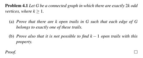 Solved Problem 41 Let G Be A Connected Graph In Which There