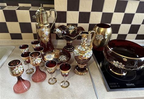 Красивий набір графин ваза фруктовниця бокали Богемія Bohemia Чехія 20 000 грн Посуд