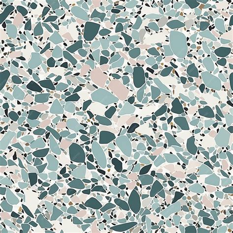 원활한 패턴 Ai 생성으로 멋진 색상의 베네치아 스타일 테라조 바닥 텍스처 프리미엄 사진