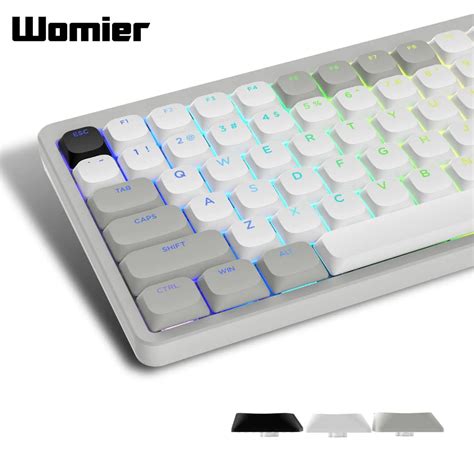 WOMIER Keys PBT Low Profile Keycaps Shine Through RGB Backlit Key