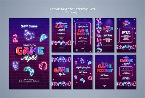 Premium Psd Game Night Entertainment Instagram Stories