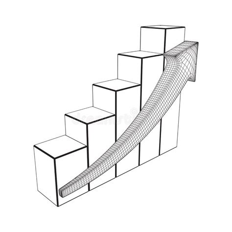Bar Graph With Arrow Grow Chart Business Concept Stock Vector Illustration Of Concepts