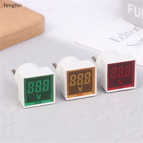 Feng Square European Standard Plug Type Digital Display Ac Voltmeter