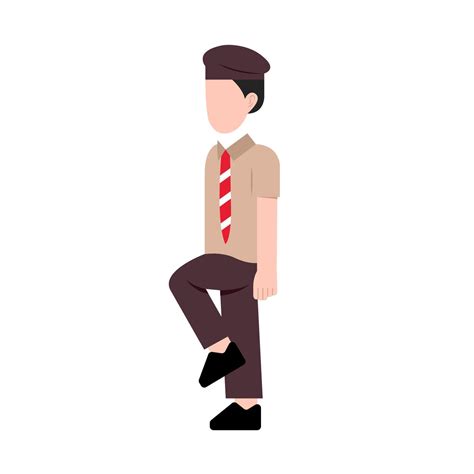 Flat Character Of Pramuka Indonesia 46536304 Vector Art At Vecteezy