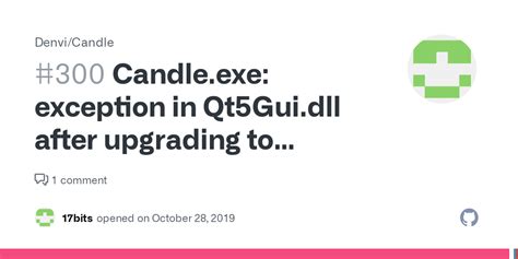Candle Exe Exception In Qt5gui Dll After Upgrading To Windows 10 V1903 · Issue 300 · Denvi
