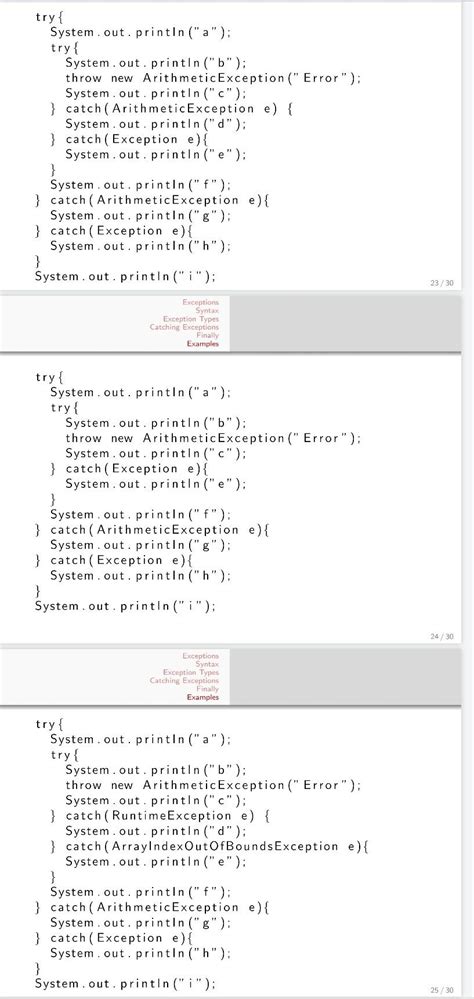 Solved Open Up The Exceptions Slides If There Is Output Chegg