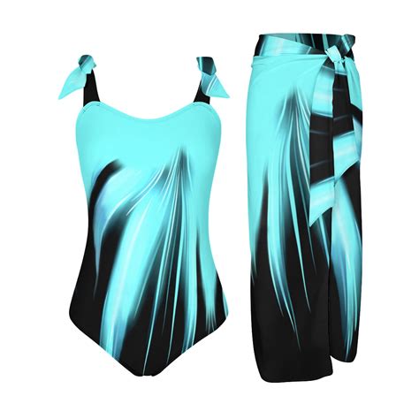 Plus Size Swimsuit Coverups Women Vintage Colorblock Abstract Floral Print 1 Piece Swimwear1