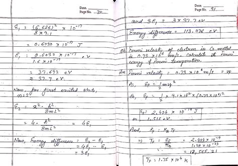 Fermi Velocity Of Electron In Cs Metal Is 073×10⁶ Ms Calculate Its