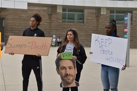Update San Jose College Students Protest Mayors Homeless Plans San