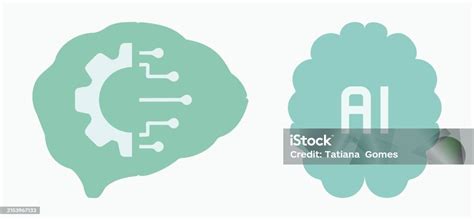 뇌 인공 지능 마음 네트워크 기술 연결 과학 알고리즘 데이터 분석 프로그래밍 학습 컴퓨팅 세트 벡터 일러스트 레이 션 아이콘