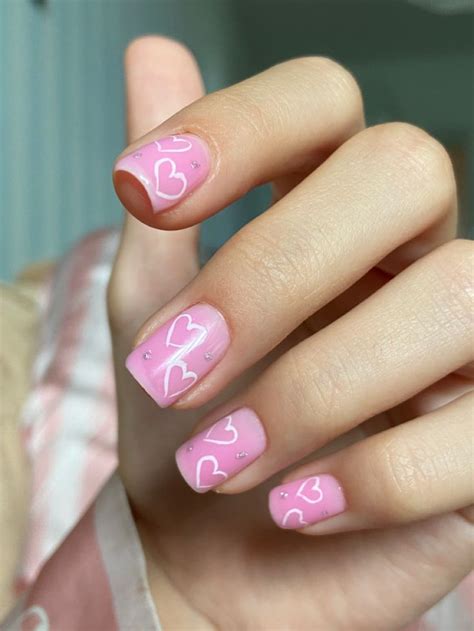 ногти розовые летние сердечки🩷 в 2024 г Ногти Дизай ногтей Дизайнерские ногти