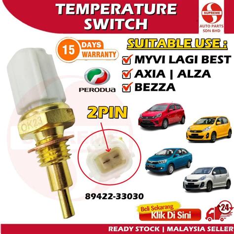 S2u Temperature Fan Switch Thermo Sensor Water Perodua Toyota Myvi Axia Bezza Vios Estima Altis