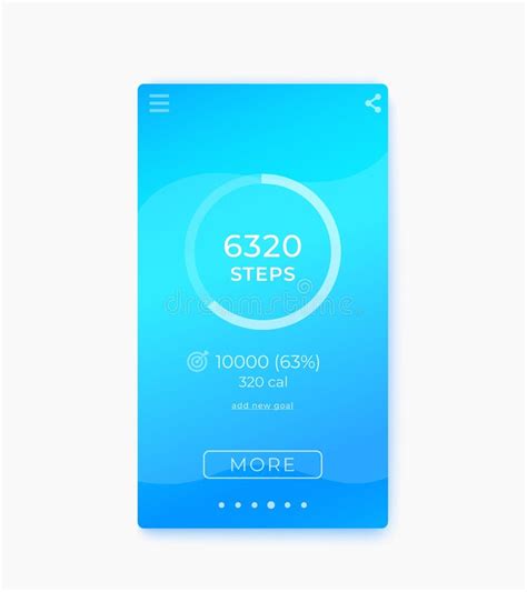 Fitness App Activity Tracker Step Counter Ui Stock Vector Illustration Of Pedometer Device