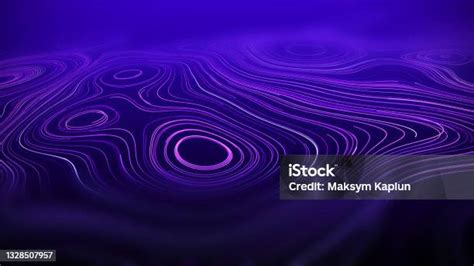 미래 기술 일러스트레이션 디지털 동적 웨이브 공간에서 움직이는 점이 있는 추상적인 배경입니다 3d 렌더링 3차원 형태에 대한 스톡 사진 및 기타 이미지 Istock