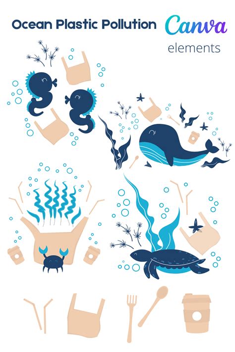 Ocean Plastic Pollution Canvas Designs Canvas Learning Book Cover