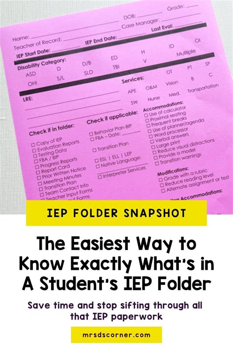 How To Use Iep Folder Snapshots And Audit Forms Artofit