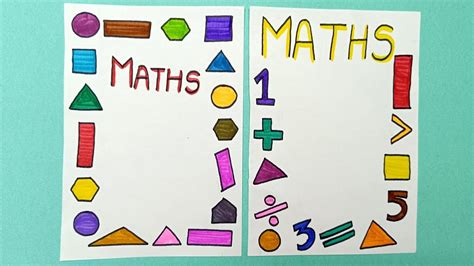 Maths Border Design On Paper Easy Border For Project Design By La Craftsvilla Youtube